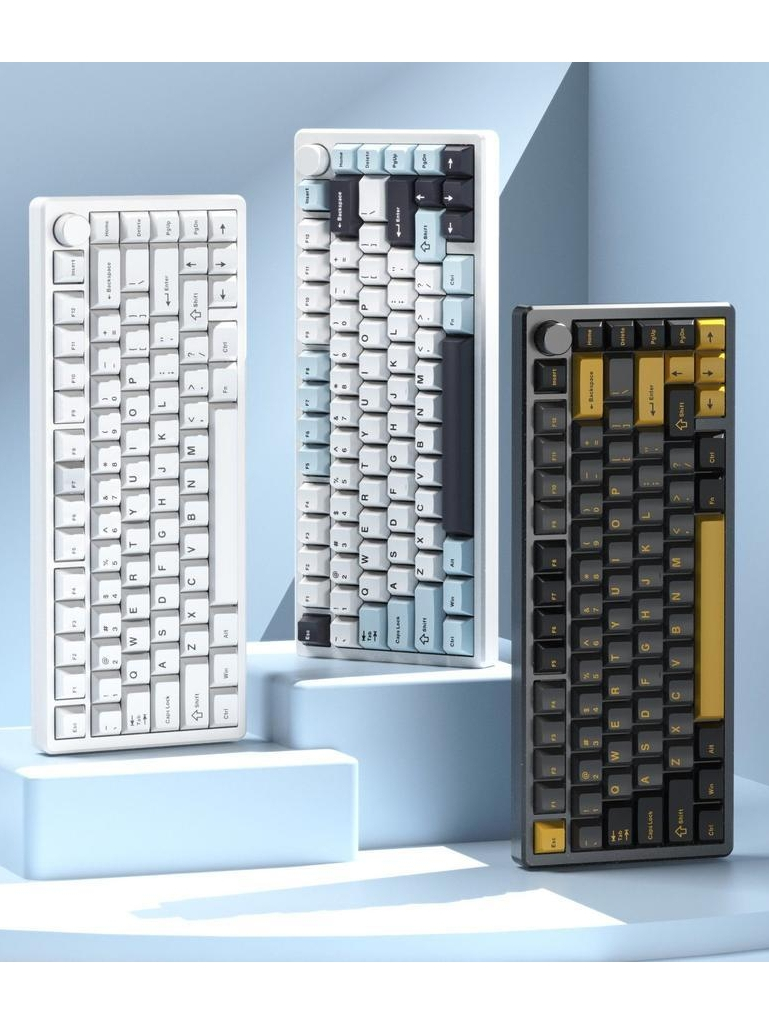 Jual MONKA A75 Full Aluminum Mechanical Keyboard Three Mode Wireless ...