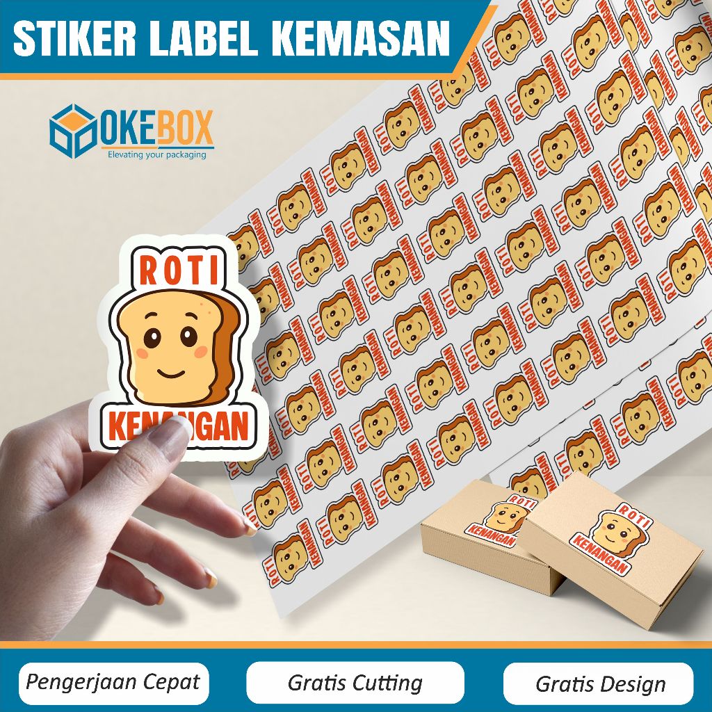 Jual Sticker stiker setiker label makanan custom harga murah aesthetic ...