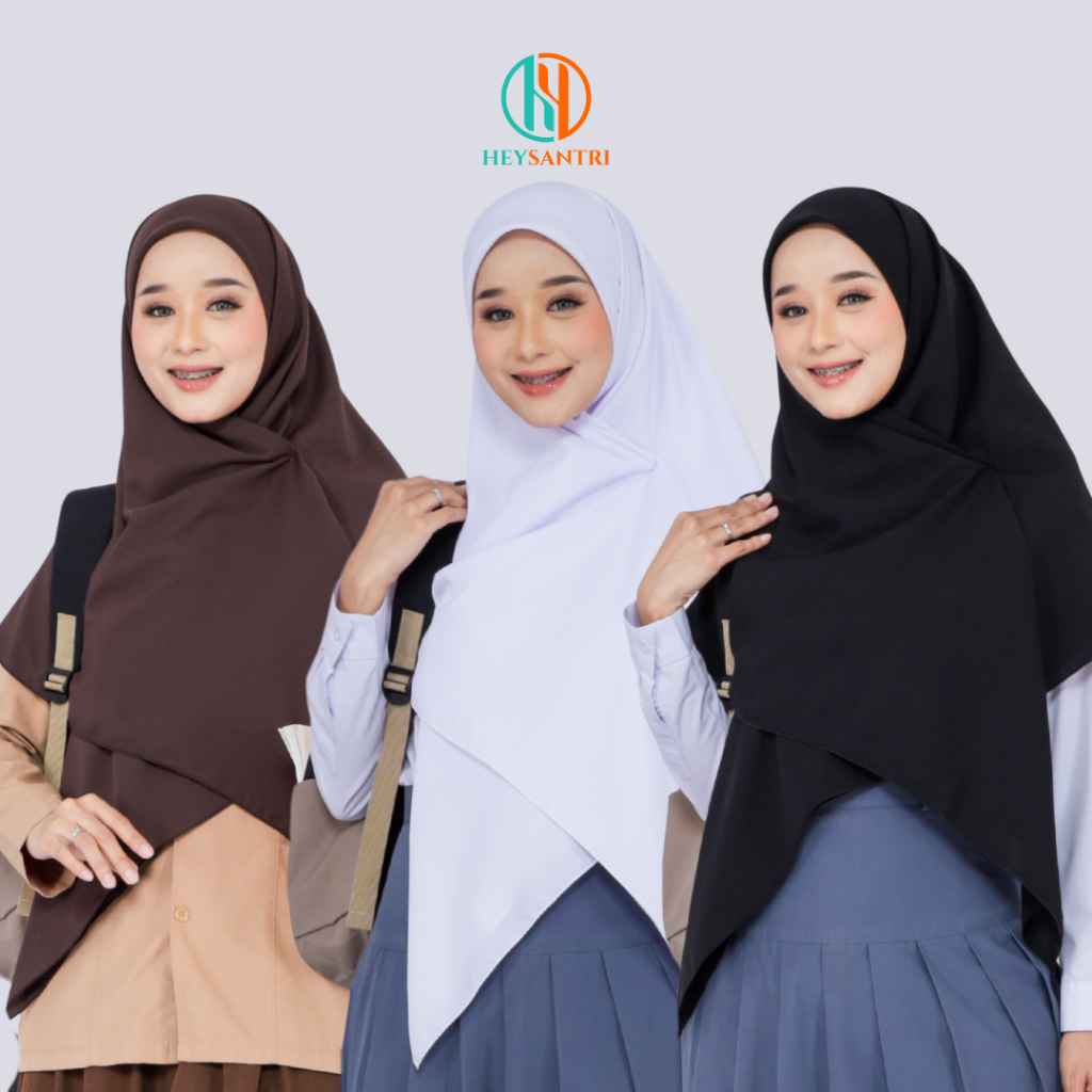 Jual HEYSANTRI - Shaliha Hijab Segiempat Santriwati/Anak Sekolah Bahan ...