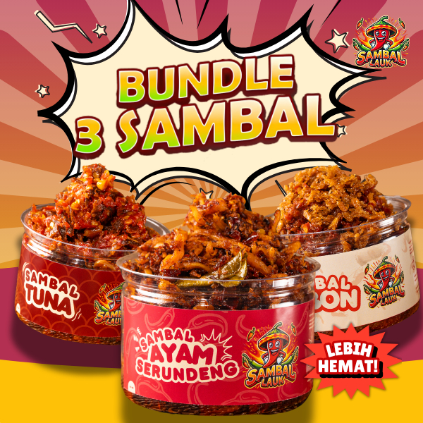 Jual BUNDLE 3 SAMBAL LAUK [150G + 150G + 150G] Sambal Kikil/ Sambal ...