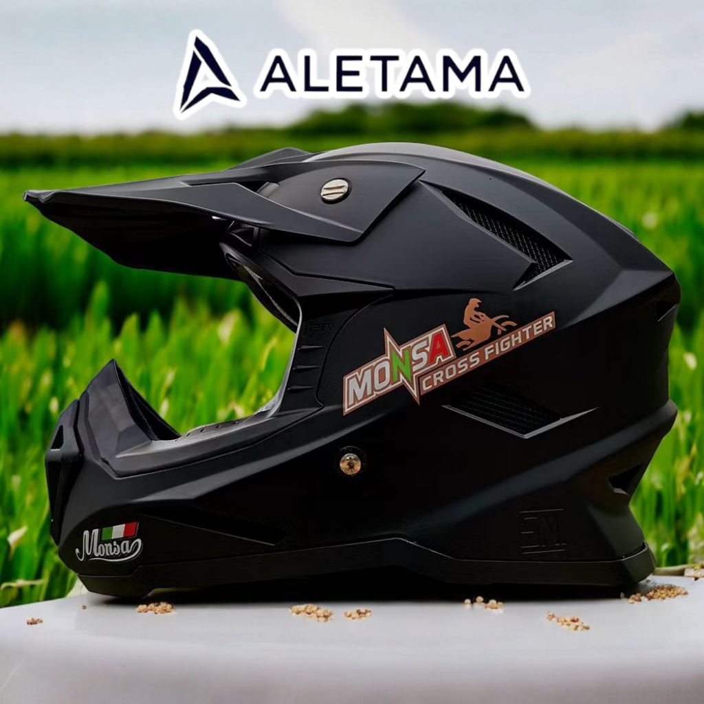 Jual MONSA helm cross original jpn harga terbaik | Shopee Indonesia