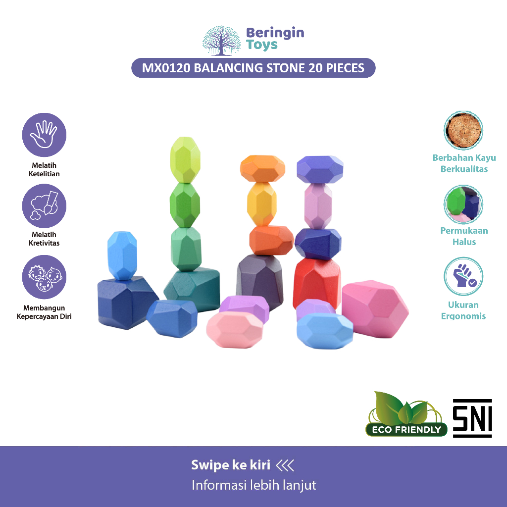 Jual Beringin Toys - Balancing Stone 20 Pieces / Mainan Keseimbangan ...