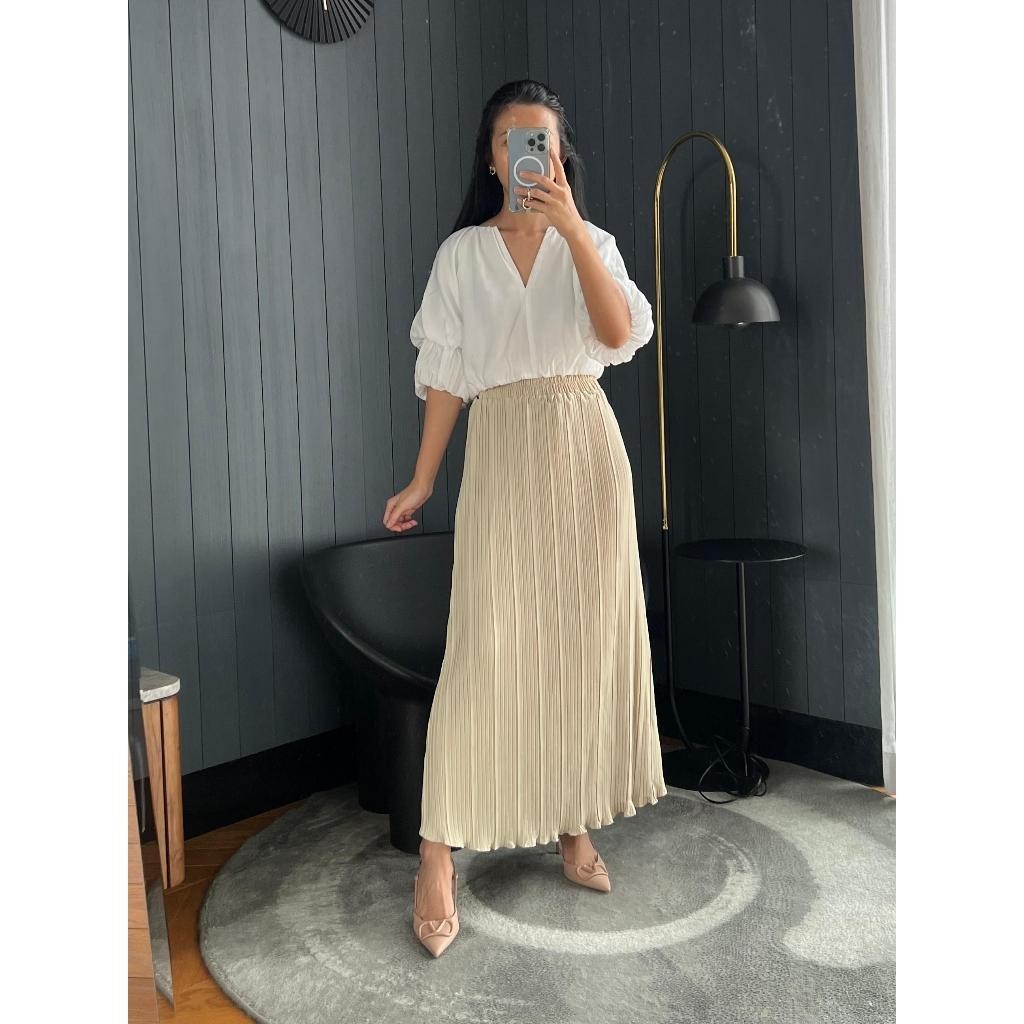 Jual Rok Plisket BB Premium Maxi Wavy / Rok Plisket Wanita Wavy ...