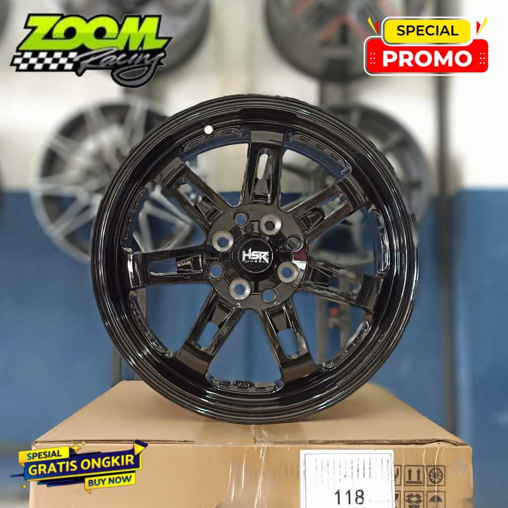 Jual Jual Velg Mobil Ring 16 Hsr Daimon Baut 4x100/114,3 Black Untuk Fiesta Avega Rio Livina ...