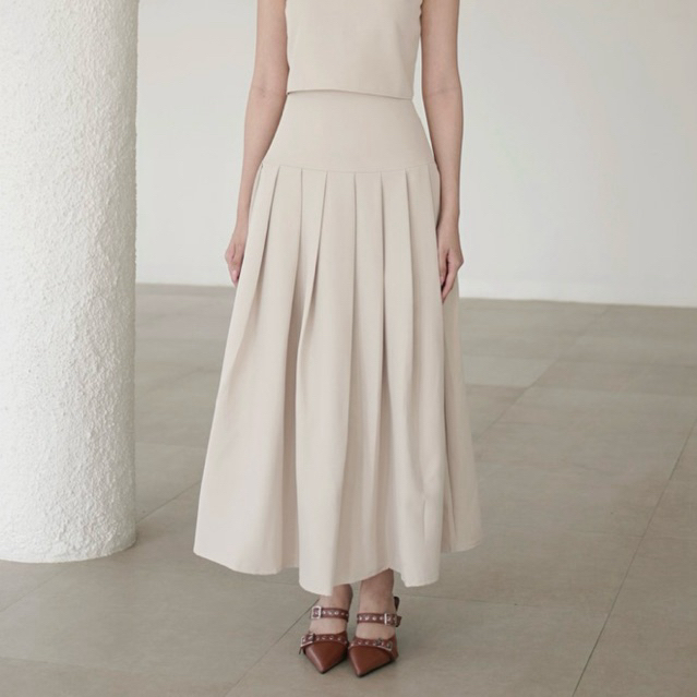 Jual Avelle - Jolane Skirt | Maxi Pleats Skirt Rok Panjang Wanita ...