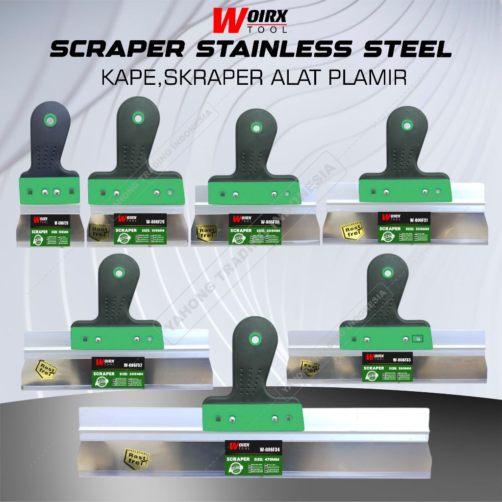 Jual Scraper Kape Alat Plamir Stainless Steel Alat Plamir Compon Aci ...