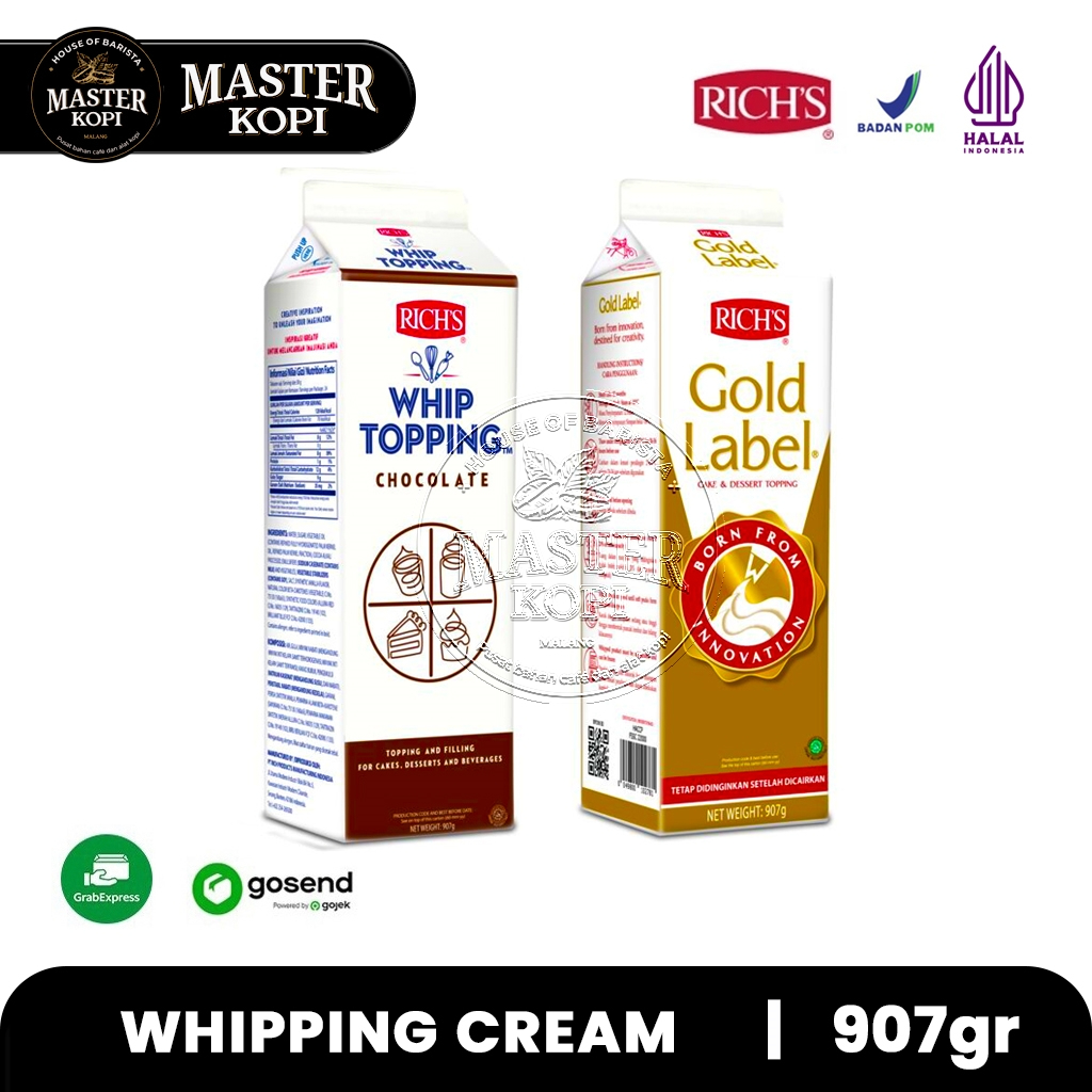 Jual Richs Gold Label Whipping Cream Non Dairy 907gr / Rich / Rich's ...