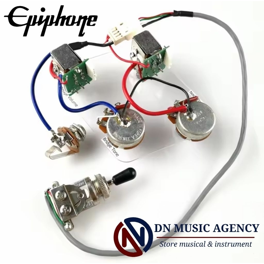 Jual wiring set epiphone original pre wired gitar epiphone wire set ...