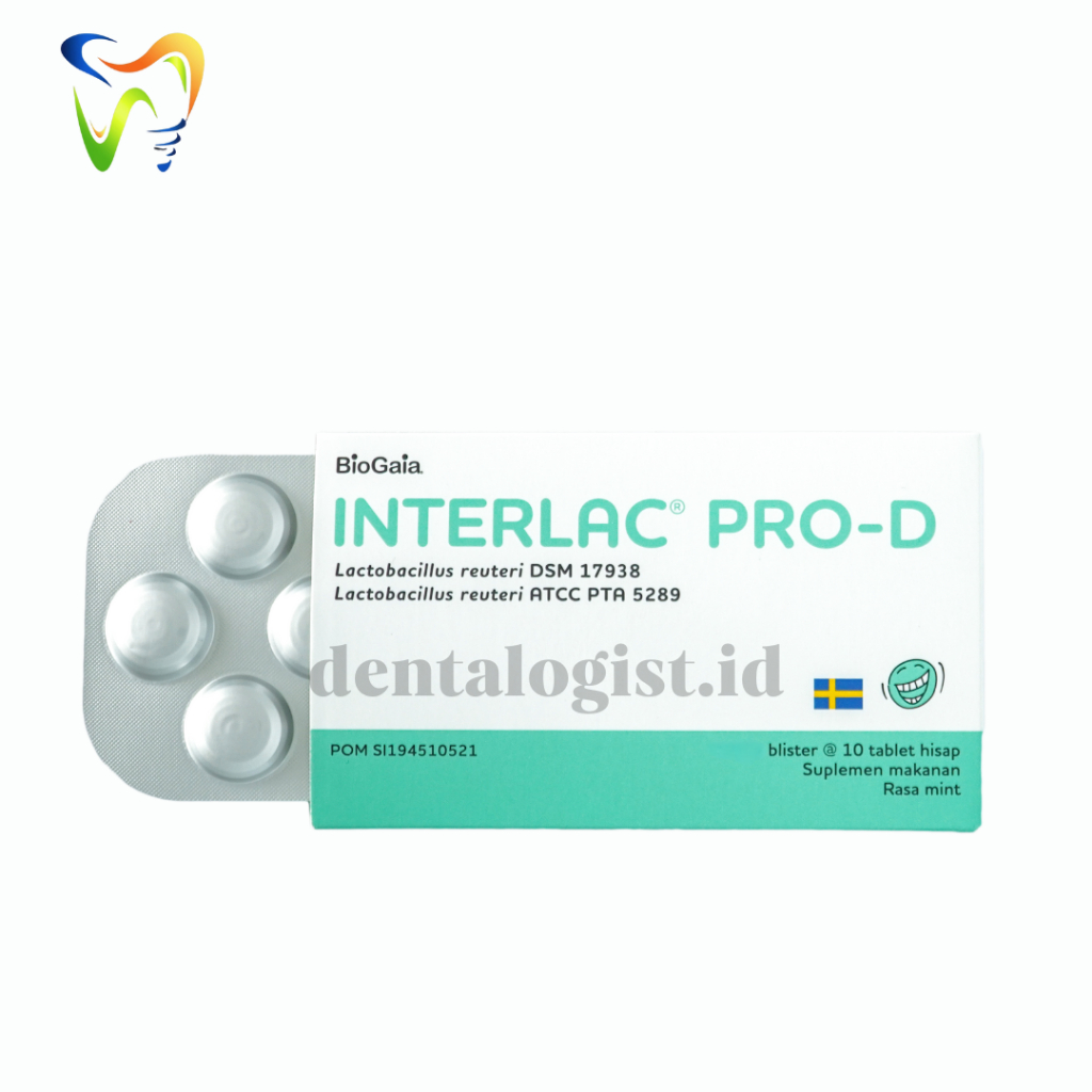 Jual Interlac PRO-D Apel 10'S / 1 Blister Isi 10 Tablet / Probiotik ...
