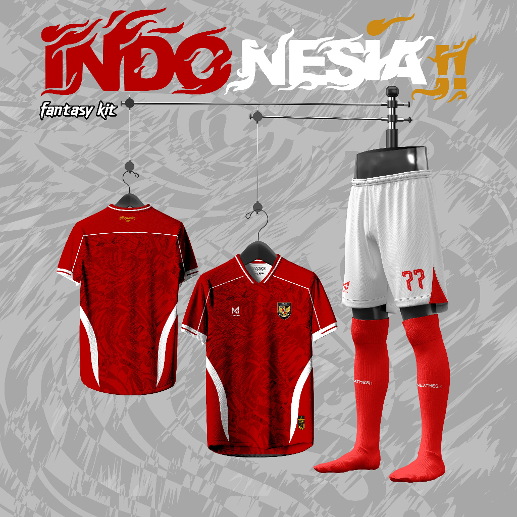 Jual JERSEY FANTSY TIMNAS HOME TERBARU 2025 BAHAN EMBOS FULL PRINTING ...