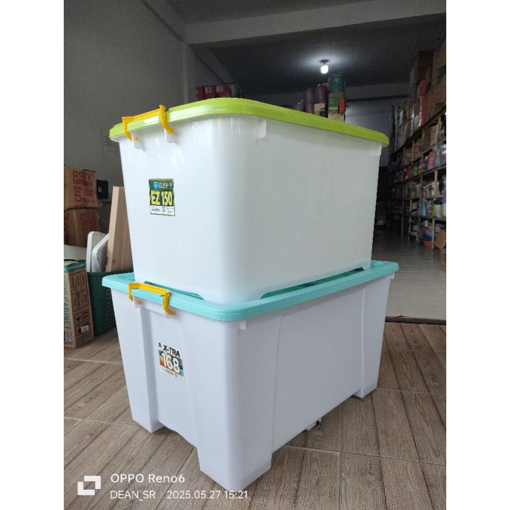 Jual Kontainer Box Ezy Box putih susu 168L 150L 95L 75L 52L | Shopee ...