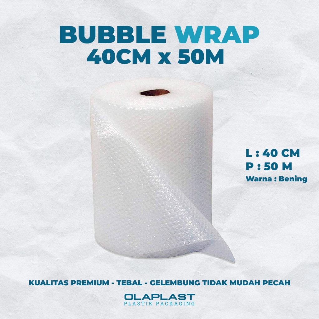 Jual Bubble Wrap Bening 40CMx50M Tebal - Bubblewrap Bandung gosend plastik buble warp | Shopee ...