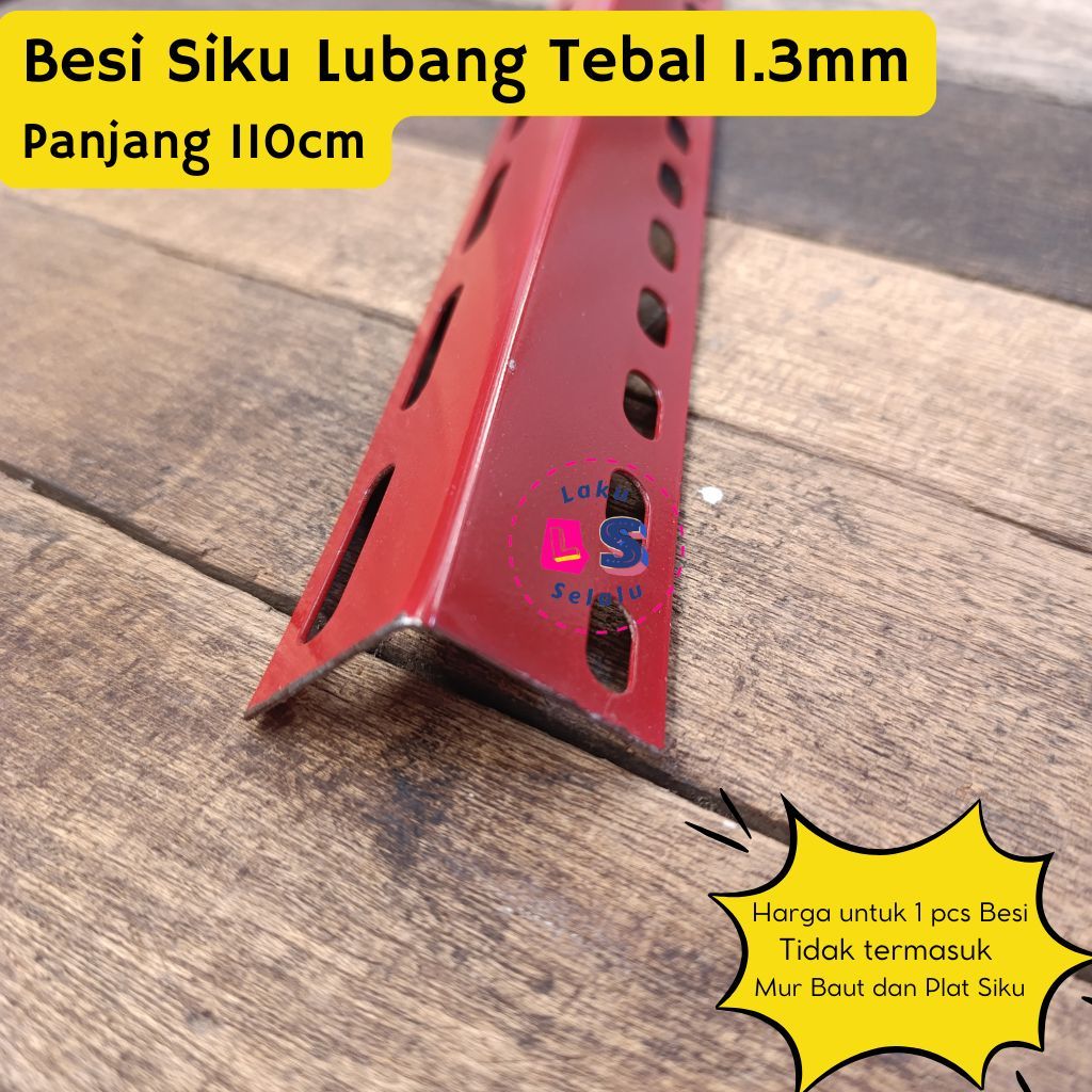 Jual BESI SIKU LUBANG Tebal 1.3mm Panjang 110cm | Besi Siku Bolong ...
