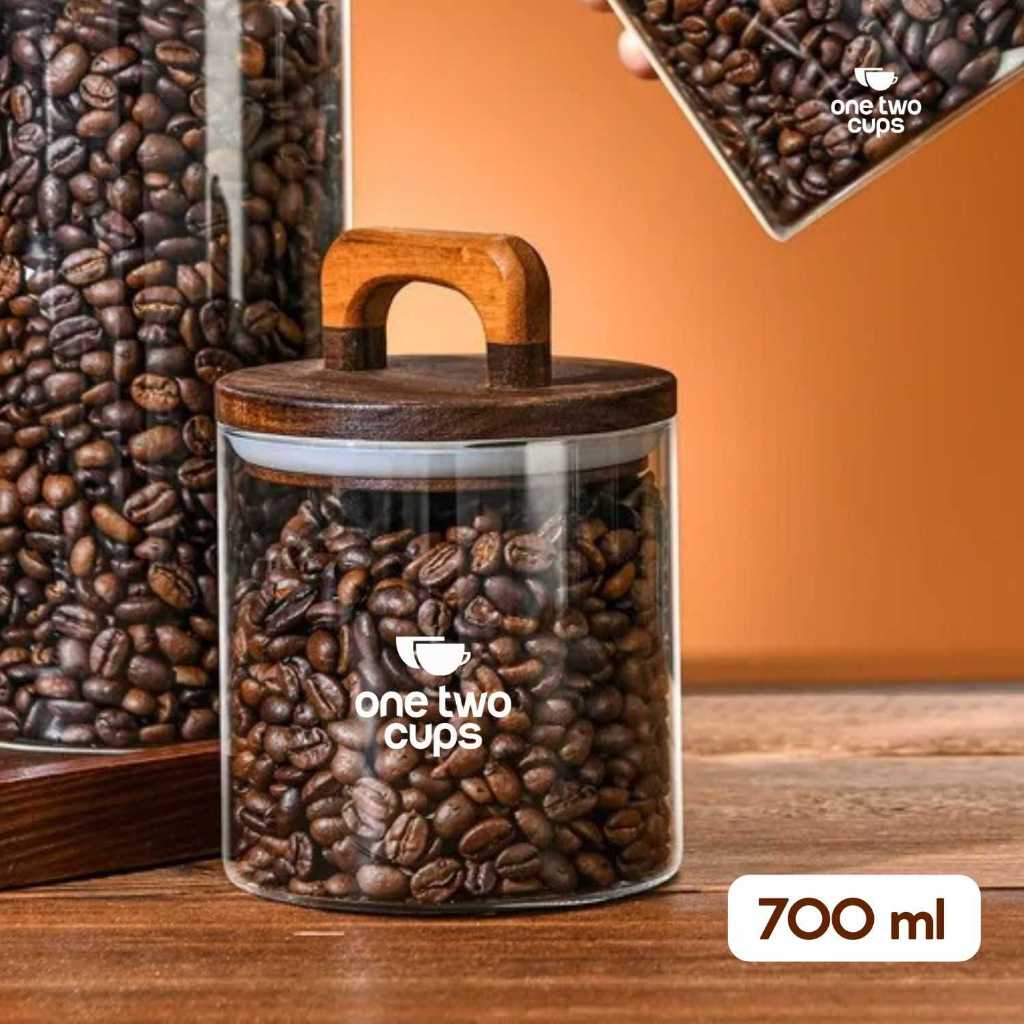 Jual One Two Cups Toples Kaca Penyimpanan Makanan Kedap Udara Storage ...