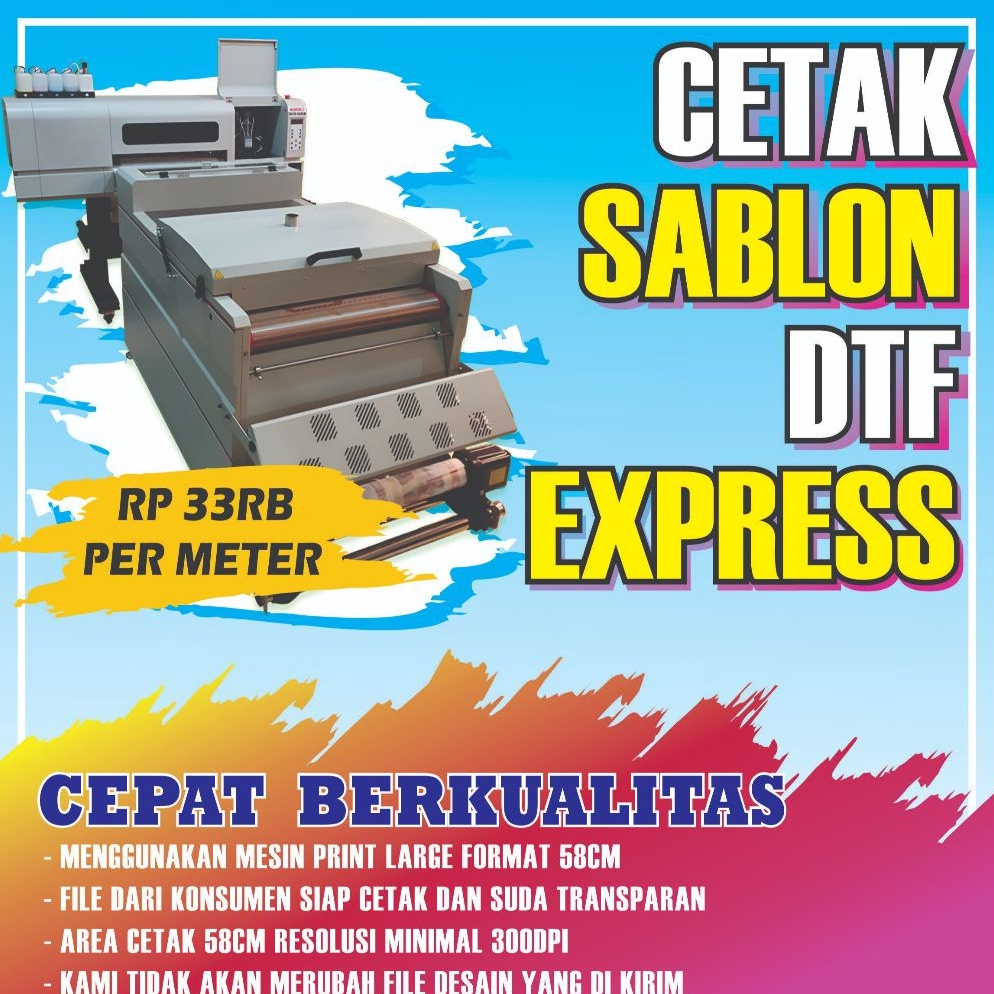Jual KODE D83Y Print Cetak DTF Meteran Jasa Sablon DTF Meteran Murah Cetak Dtf Express Large ...