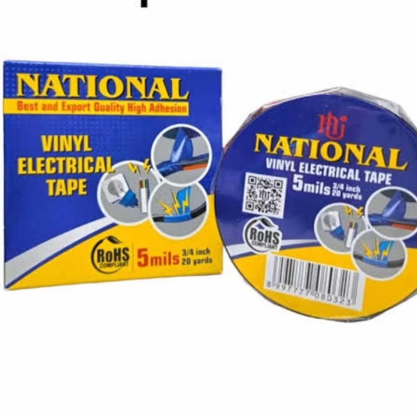 Jual Isolasi PVC Listrik/Solasi Listrik Lakban Hitam National/Hakamitsu ...