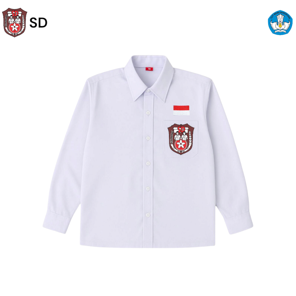 Jual Seragam Sekolah SD Baju Lengan Panjang SD Bahan Oxford Baju SD ...