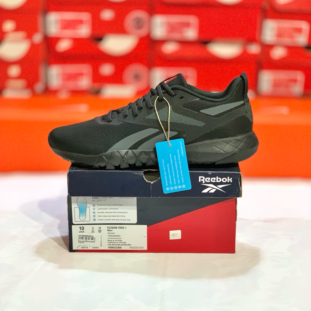 Jual SEPATU FULL HITAM / SEKOLAH / KERJA REEBOK FLEXAGON FORCE 4 ...