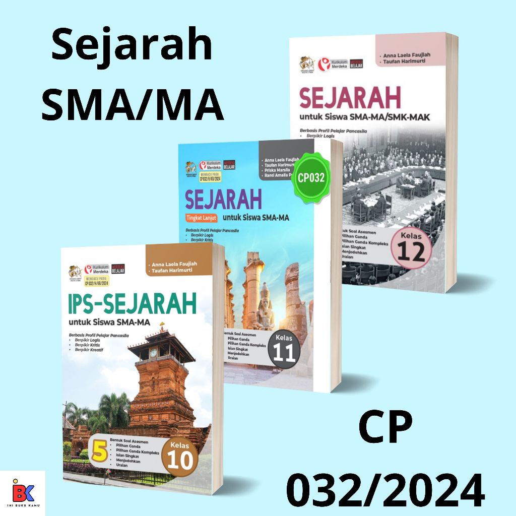 Jual Buku Sejarah SMA/MA Kelas 10/X/11/XI/12/XII Kurikulum Merdeka- CP 032 sewu | Shopee Indonesia