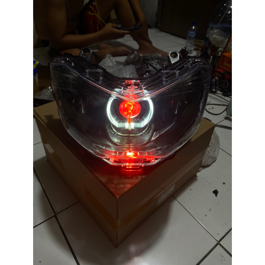 Jual paket ganteng Reflektor N Max old plus ala Biled 4,5 inchi cahaya ...