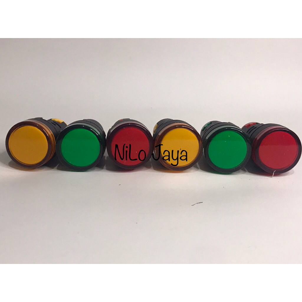Jual Pilot Lamp LED 22mm 220V Panel Lamp Indicator 220V Ukuran 22mm ...