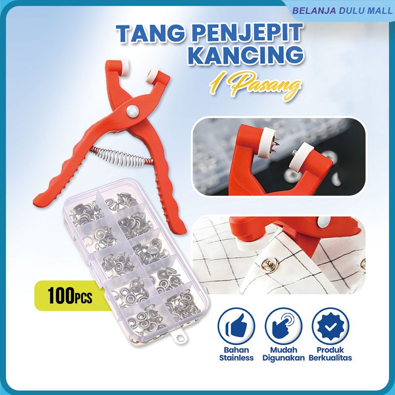 Jual Set alat pemasangan gesper lima cakar, pengikat selimut pakaian ...