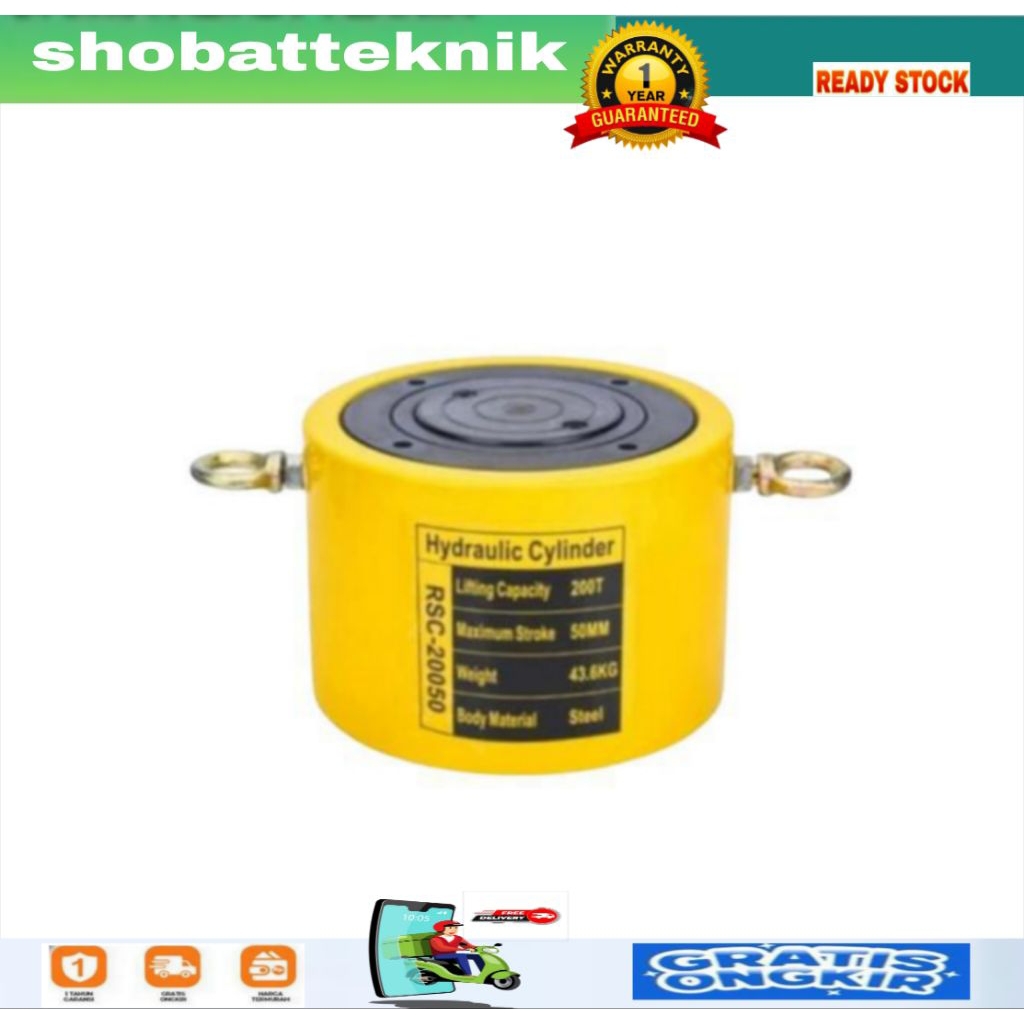 Jual 200 Ton 50mm Medium Hydraulic Cylinder RSC BARTONHidrolik Silinder ...
