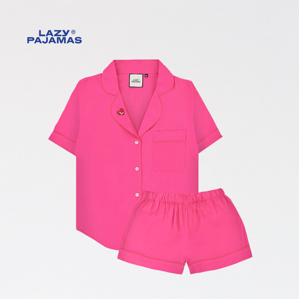 Jual Lazy Pajamas® Classic PLAY Pajamas Set - Valentino Pink | Piyama ...