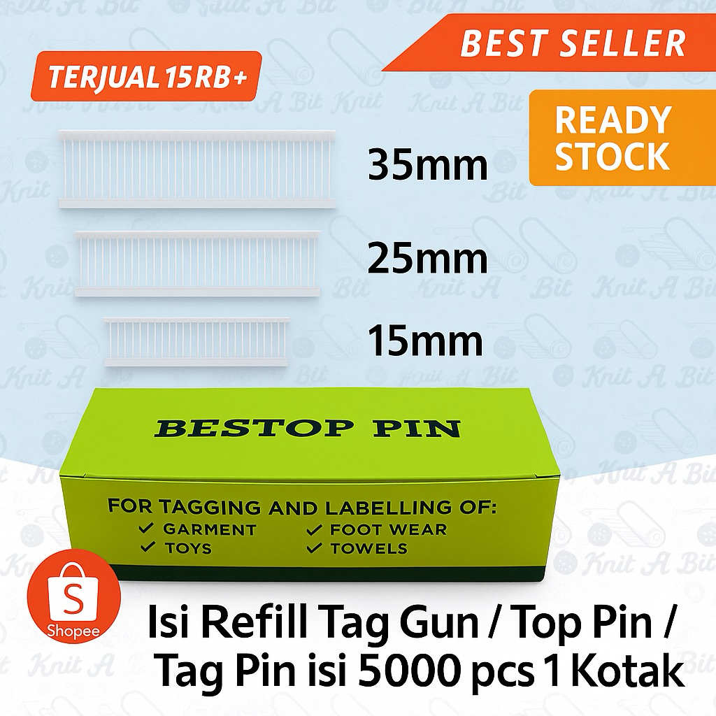 Jual Isi refill Tag Gun / Top Pin / Tag Pin Isi 5000pcs 1 Kotak ...