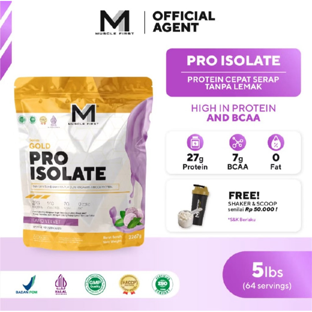 Jual Muscle First Pro Isolate 5lbs / 2.2 kg Gold Series MuscleFirst M1 ...
