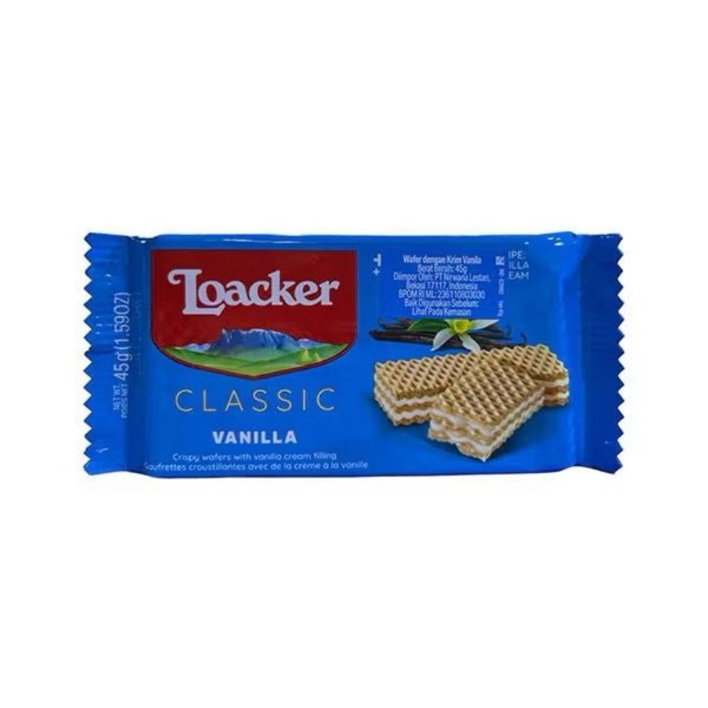 Jual Loacker Wafer Vanilla 45 gram | Shopee Indonesia