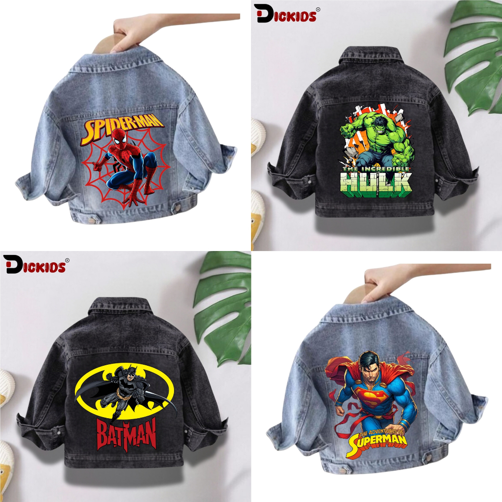Jual JAKET JEANS ANAK KARAKTER SUPER HERO MARVEL USIA 1 - 7 TAHUN SNOW ...