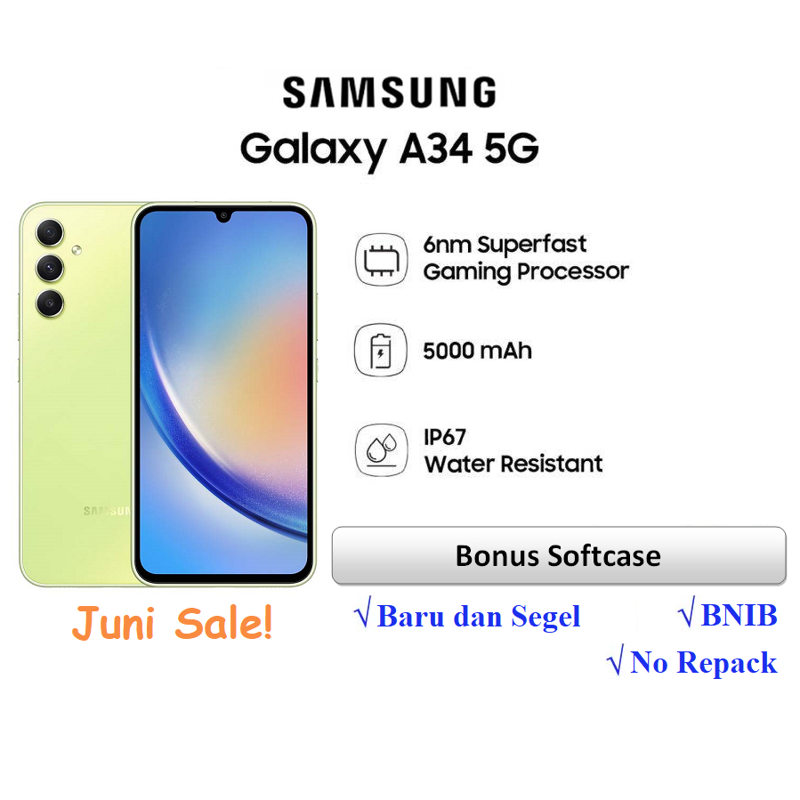 Jual Samsung Galaxy A34 5G 8/256GB Garansi Resmi SEIN SM A346E | Shopee ...