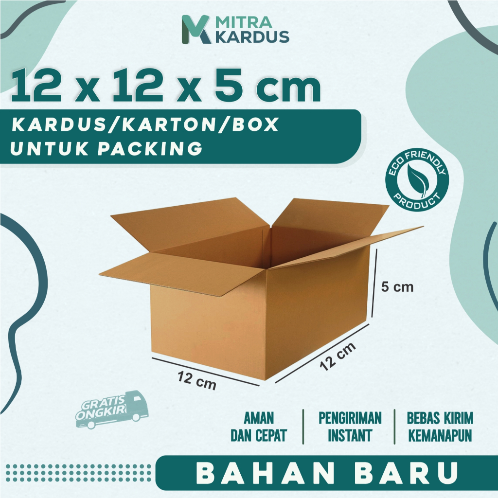 Jual kardus packing 12x12x5 cm / box karton corrugated single wall ...