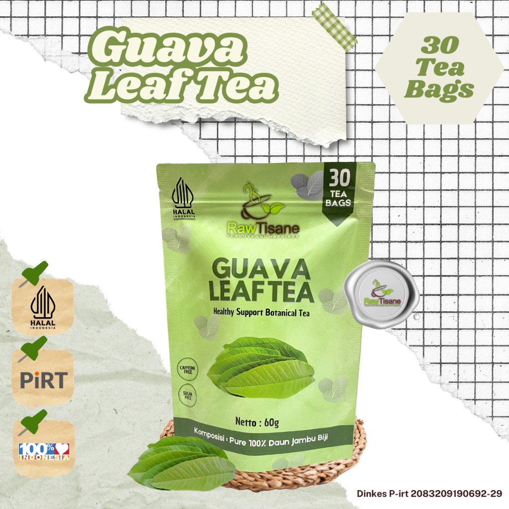 Jual RAW TISANE Guava Leaf Tea : Teh Celup Daun Jambu Biji All Varian ...