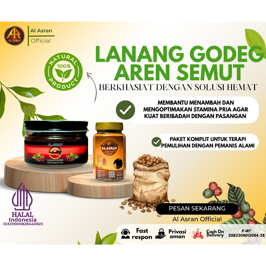 Jual ASLII Kopi Lanang Godeg Al Asran & Gula Aren Semut Al Asran Super ...