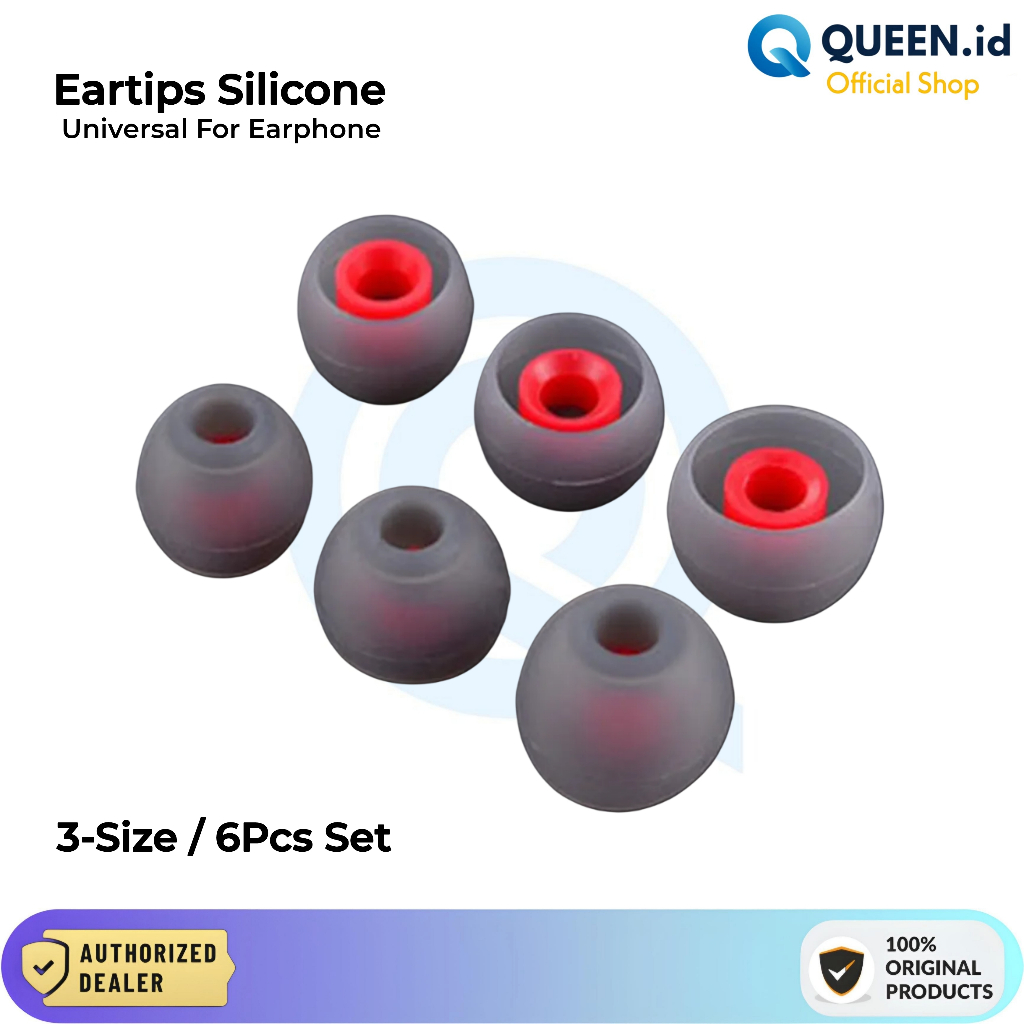 Jual QUEEN Eartips Earbuds Headset Replacement Silicone Tip Karet ...