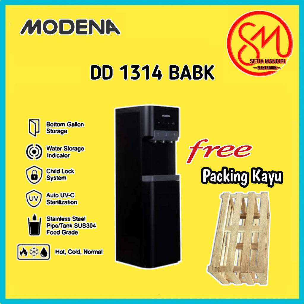 Jual MODENA DD1314BABK Dispenser Air Galon Bawah - Bottom Loading Panas ...