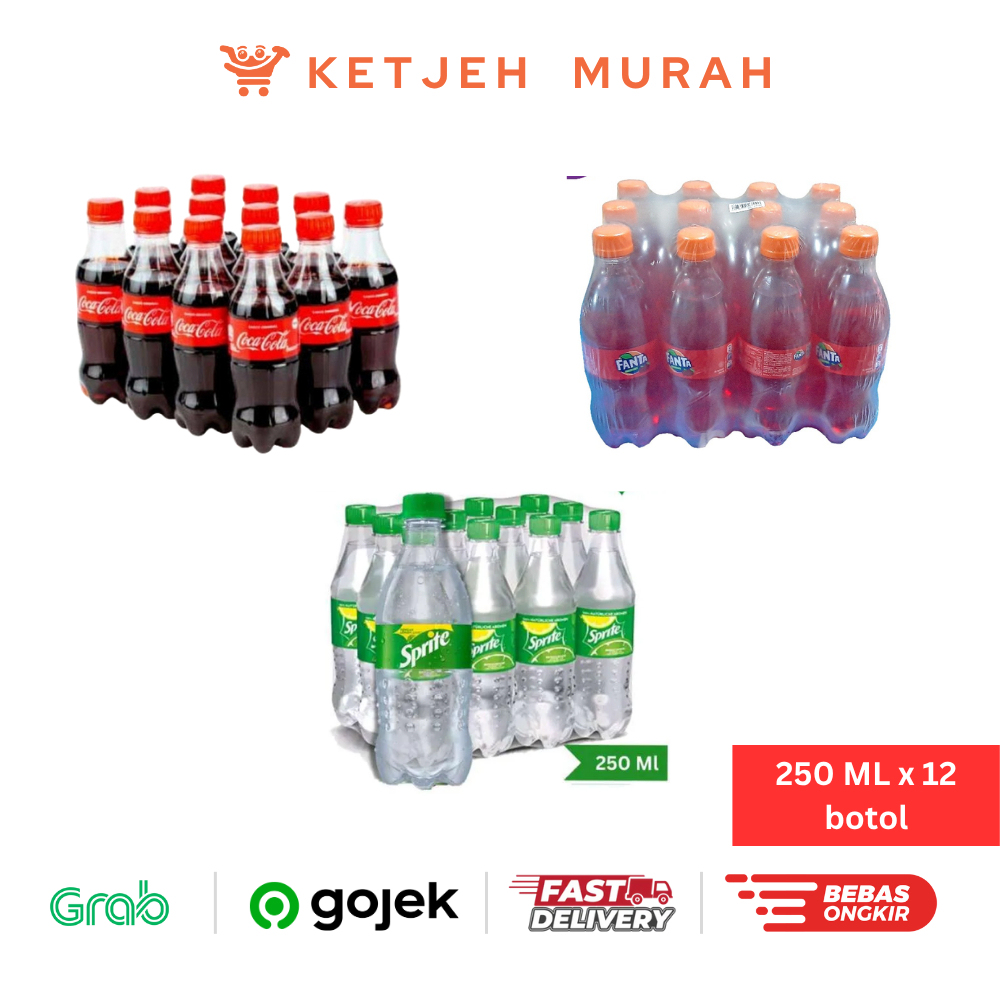 Jual Coca Cola / Sprite / Fanta Botol Mini Kecil 250 ML 1 Pak isi 12 Botol | Shopee Indonesia