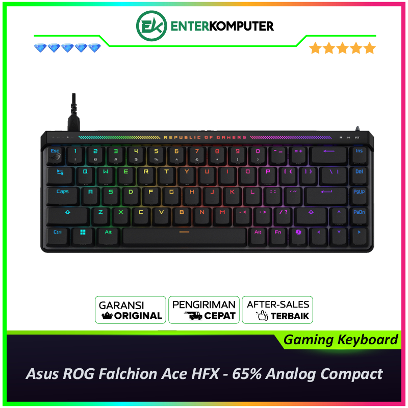 Jual Asus ROG Falchion Ace HFX - 65% Analog Compact Gaming Keyboard with Pre-lubed ROG HFX ...