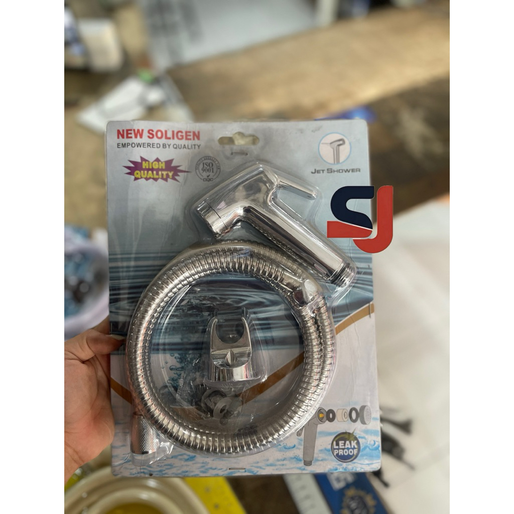 Jual jet shower soligen pvc chrome / kloset bidet soligen | Shopee ...