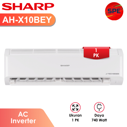 Jual AC 1 PK SHARP J-TECH INVERTER AH-X10BEY GARANSI RESMI (MEDAN) | Shopee Indonesia