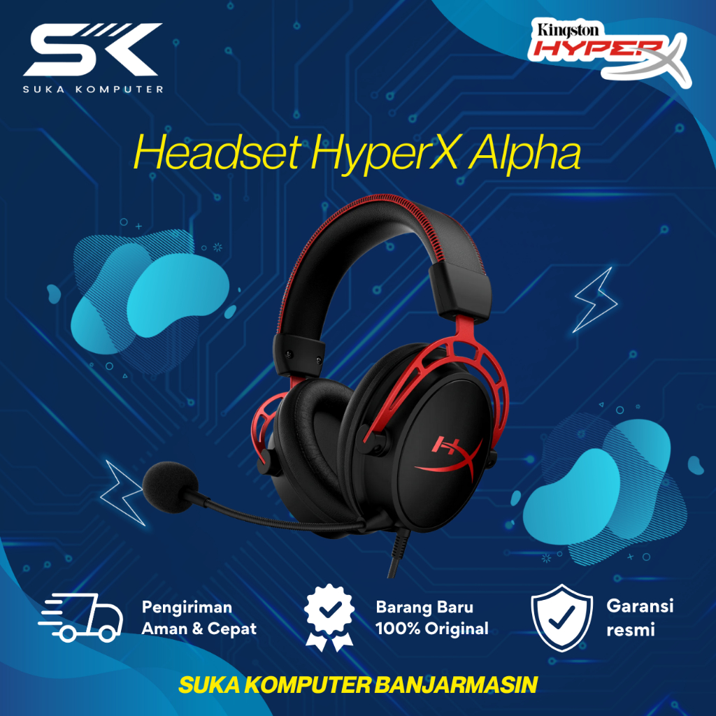Jual Headset Gaming HyperX Cloud Alpha Gaming HX-HSCA-AS Hyper X ...