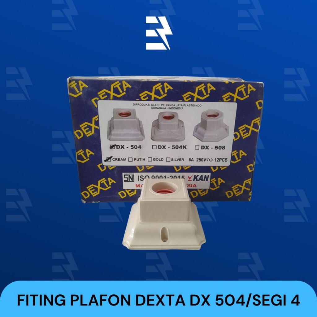 Jual DEXTA FITING / FITTING LAMPU PLAFON KOTAK 504 SEGI 4 | Shopee ...