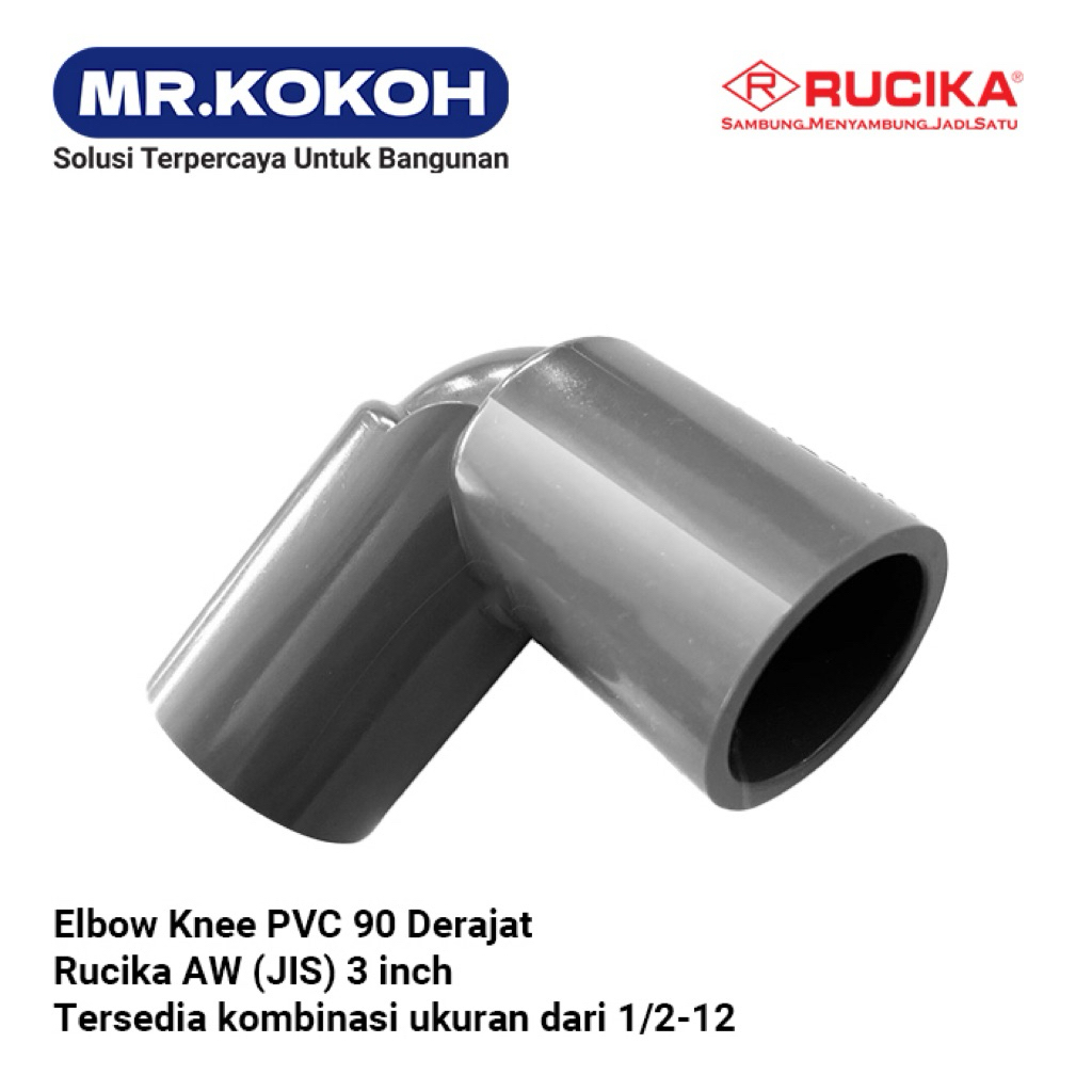 Jual Knee AW 3 Inch RUCIKA / Elbow AW / Keni AW RUCIKA 3" PVC | Shopee ...