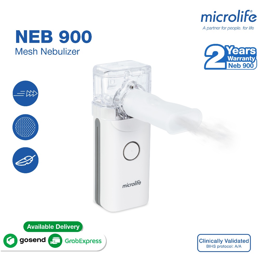 Jual MICROLIFE Rechargeable Mesh Nebulizer NEB 900 / Alat Terapi Uap ...