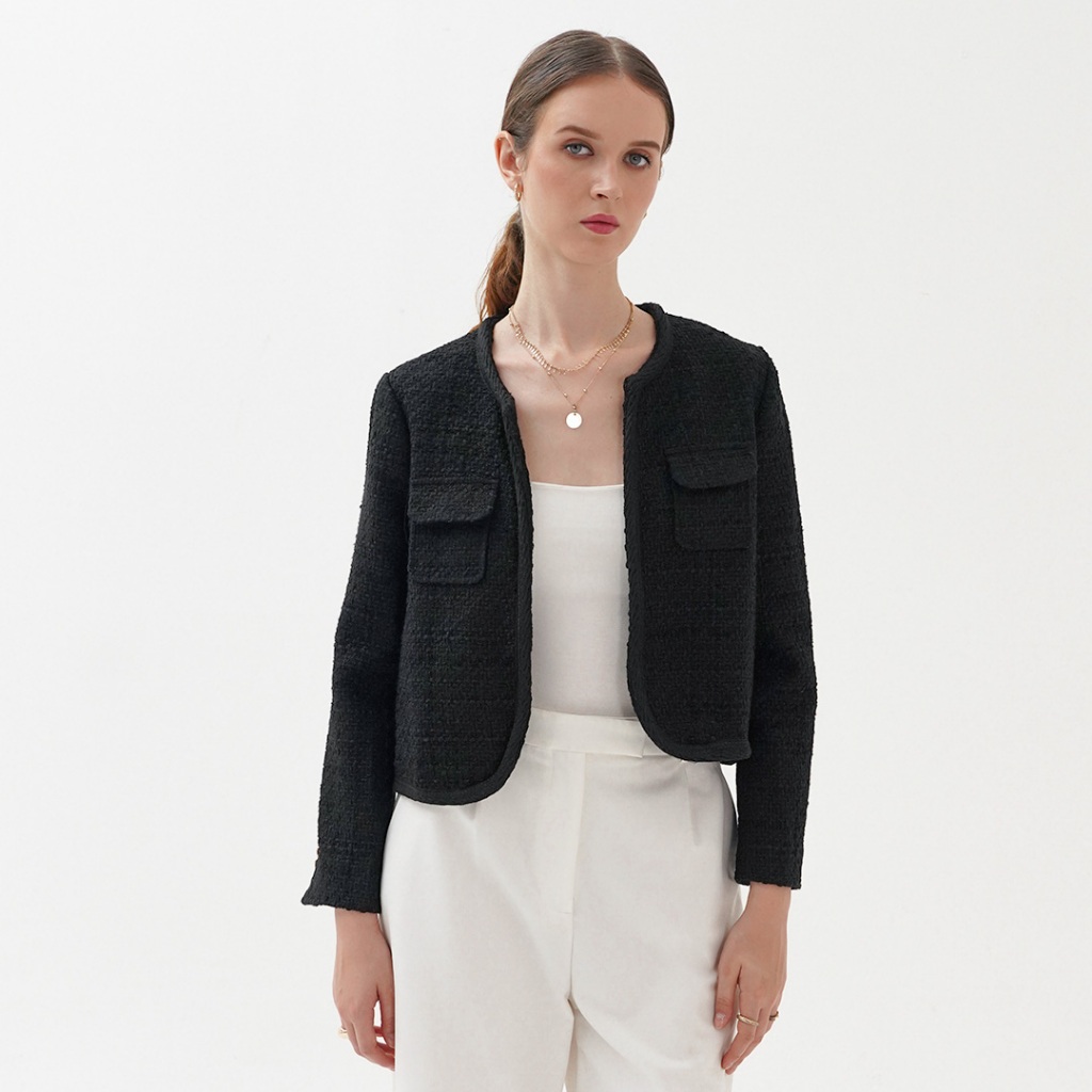 Jual Mississippi A Nights Tale Crew Neck Jacket Tweed I31000299M | Shopee Indonesia