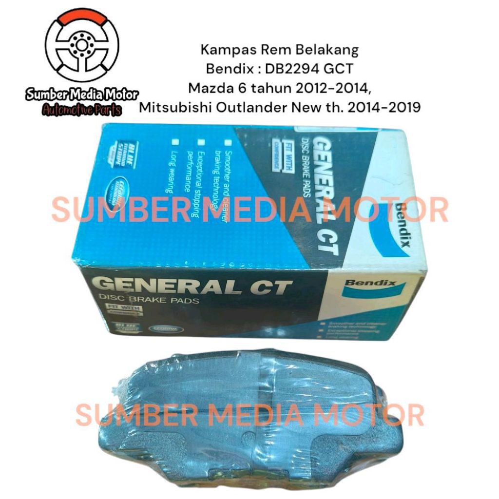 Jual Bendix Kampas Rem Belakang Brakepad DB2294 GCT Mazda 6 tahun 2012 ...