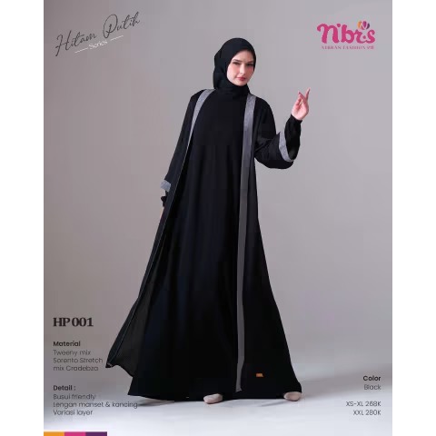 Jual HP 001 Black Gamis Nibras | Shopee Indonesia