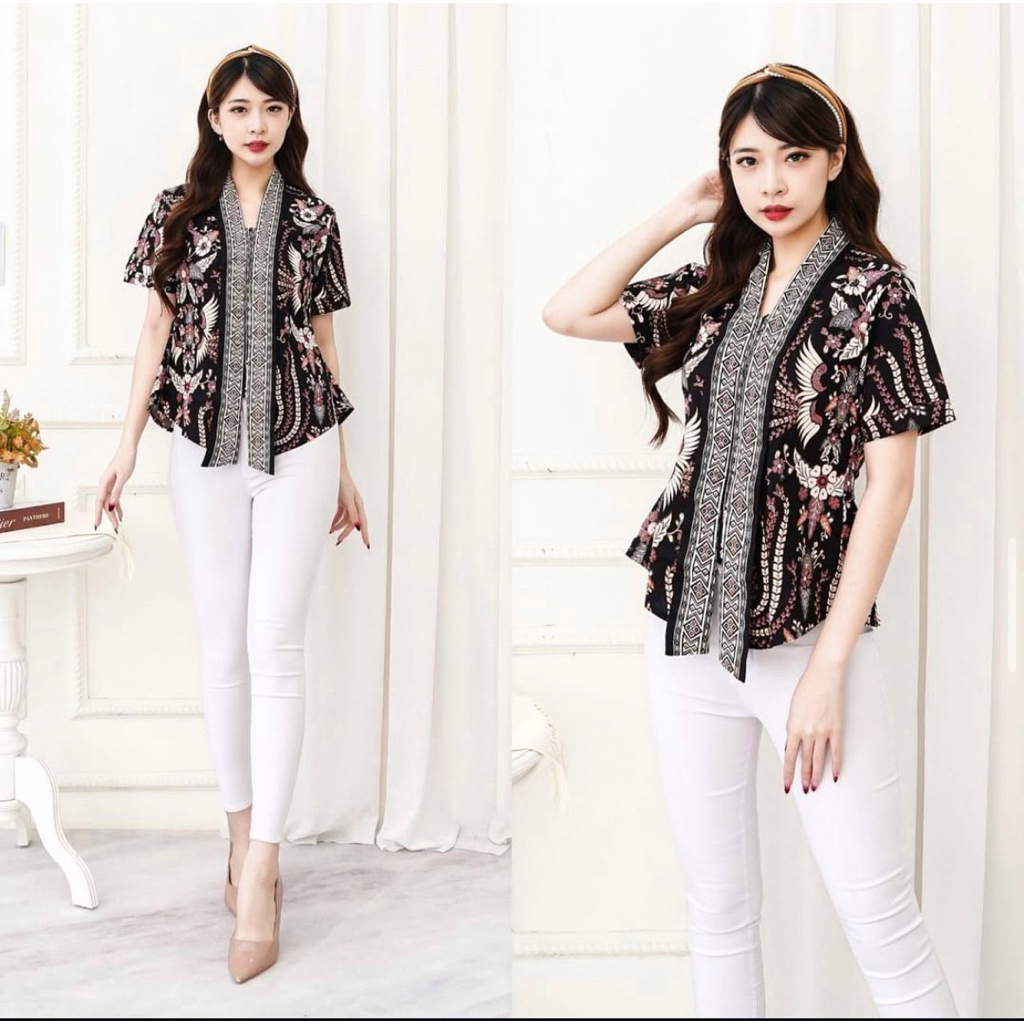 Jual RB3 Blus Batik T986 Black Standar LD 78-90 Cm | Shopee Indonesia
